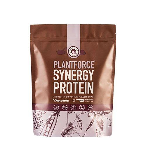 Køb Plantforce Synergy protein chocolate - 800 gram til 278,95 DKK