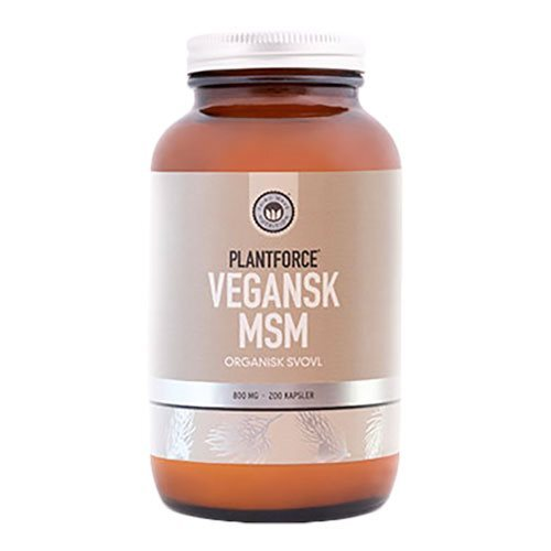 Køb MSM Plantforce 800 mg - 200 kapsler til 279,00 DKK